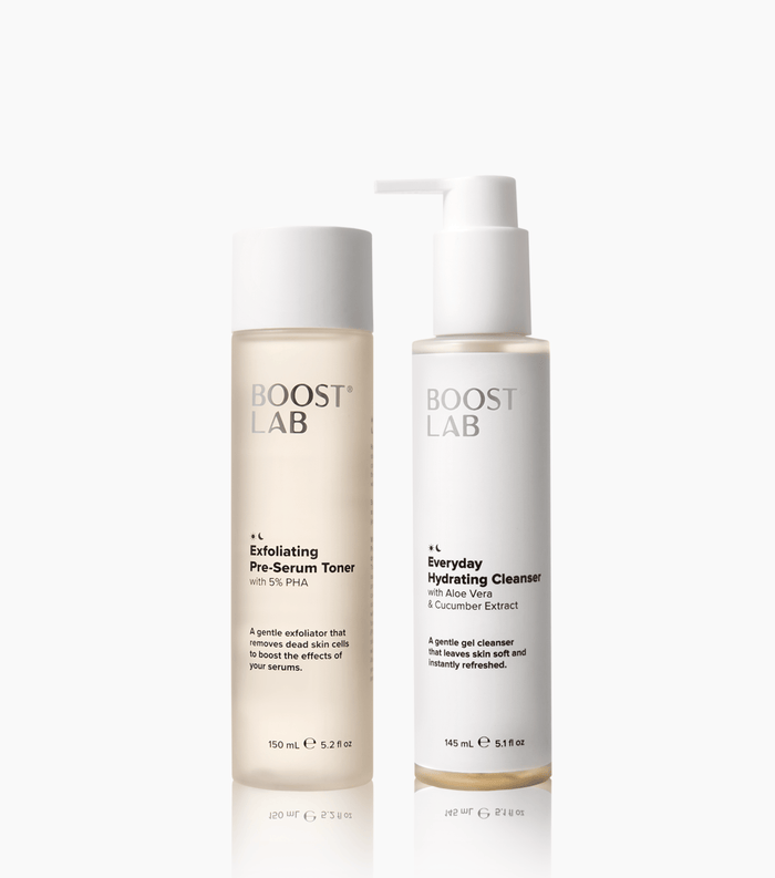 Skin Prep Bundle | Exfoliating Toner and Hydrating Cleanser